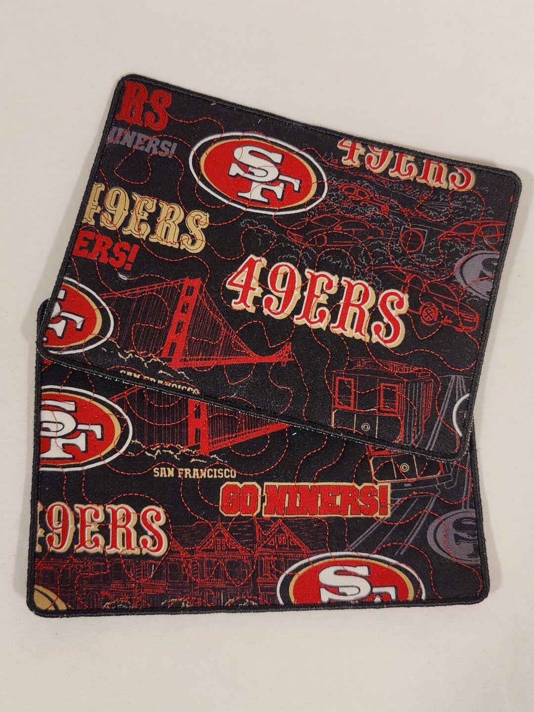 San Francisco 49ers NFL Mug Rug, Handmade Sports Coaster, Football Team ...