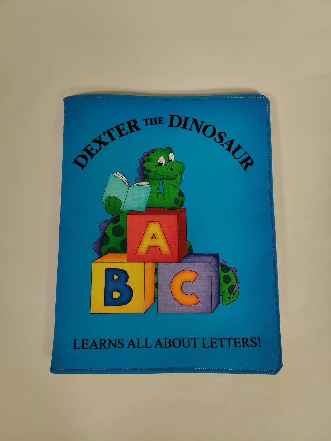 Dexter the Dinosaur Alphabet Letters Soft Book Panel, Toddler Learning ...