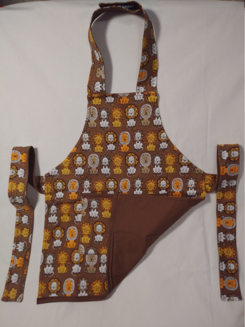 Lion Kids Apron for Baking and Cooking, Toddler Bib Apron, Kitchen Gift ...
