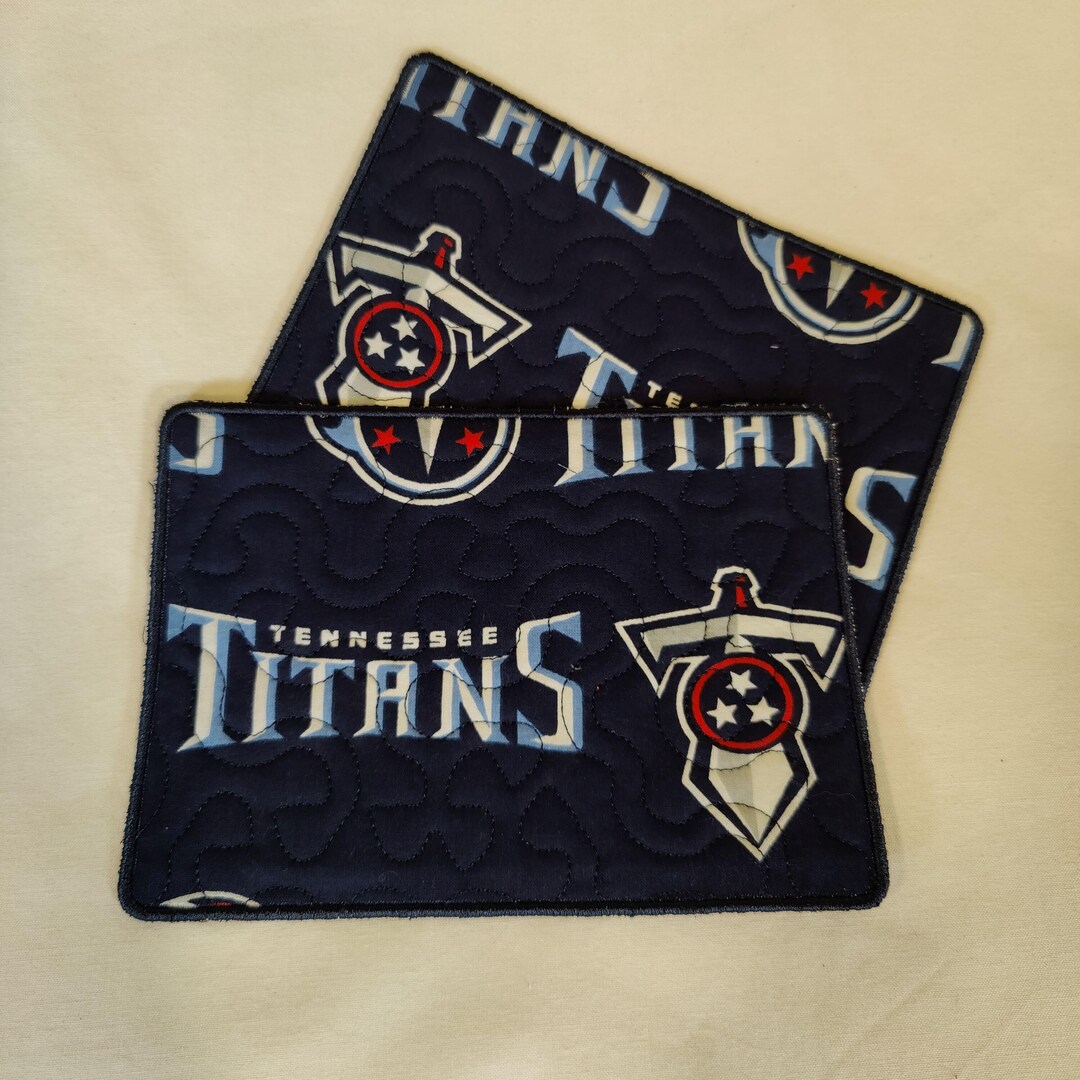 Tennessee Titans Mug Rug, NFL Football Handmade Snack Mat, Sports Team ...