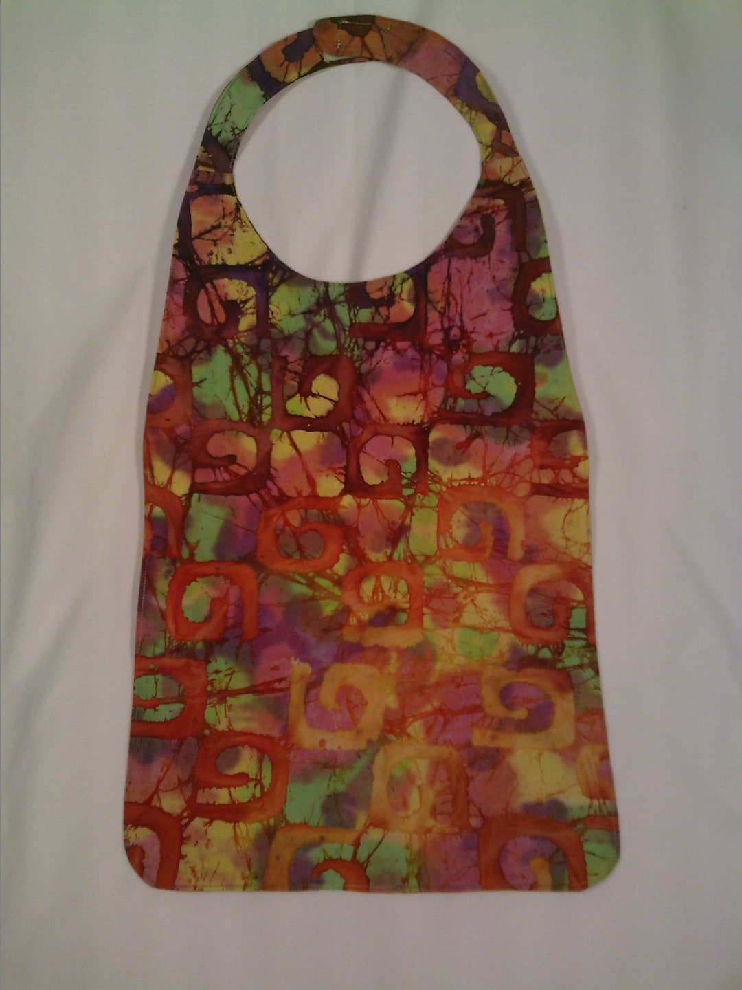 Batik Splash Adult Bib, Clothing Stain Protection, Absorbent Cotton ...