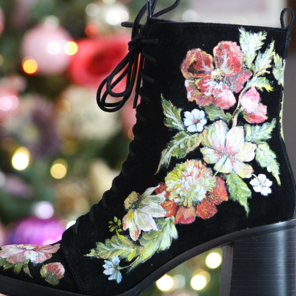 Hand Painted Boots - Etsy