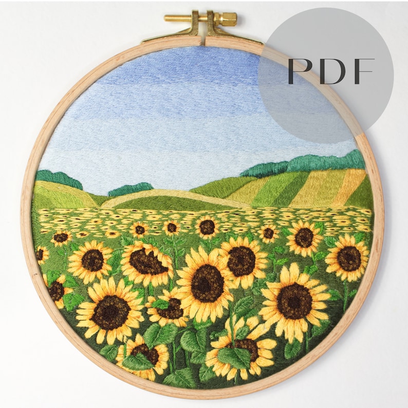 Landscape Embroidery Pattern PDF Pattern - Etsy