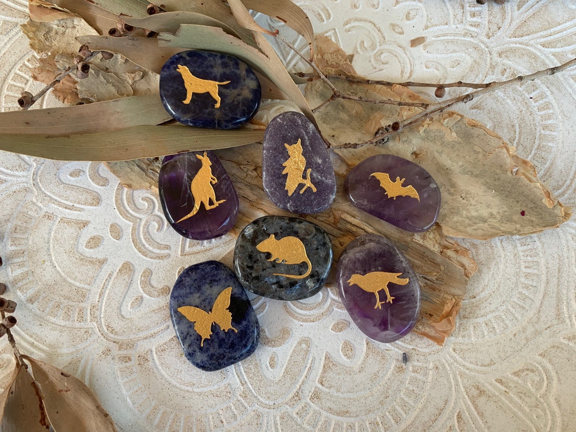 Spirit Animal Flat Stones Totem Animal Flat Stones - Etsy