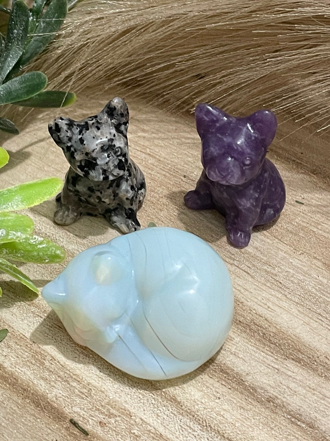Carved Crystal Dogs and Cats Crystal Cat Crystal Dog - Etsy