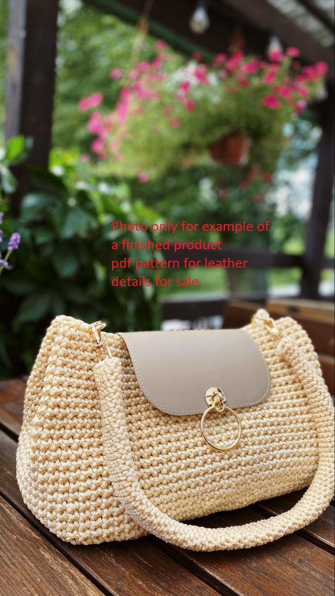 Leather Bag Details Pattern PDF A4 Top and the Base of the Bag or ...