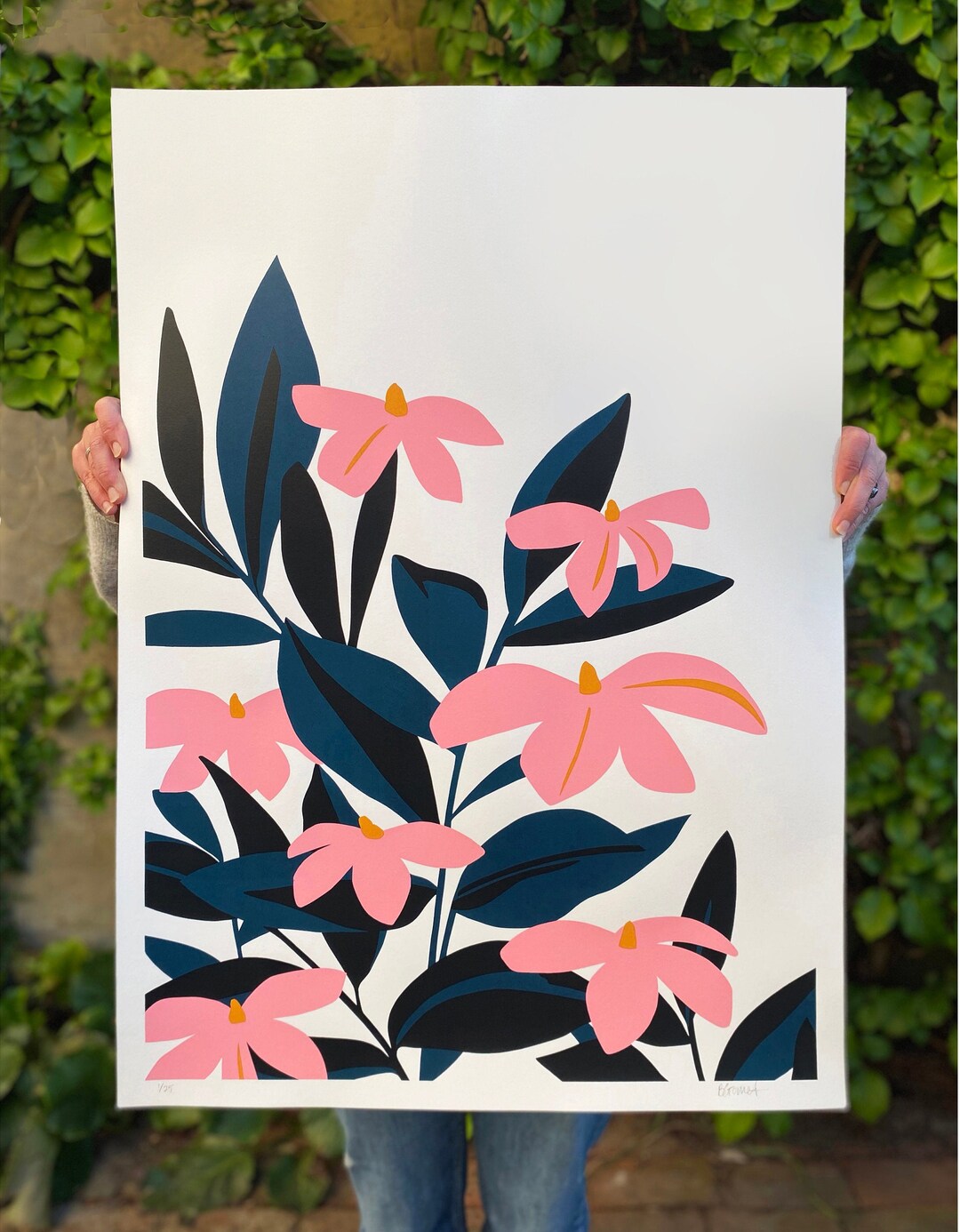 A1 Kyoto Screenprint - Large Floral Artwork - Etsy