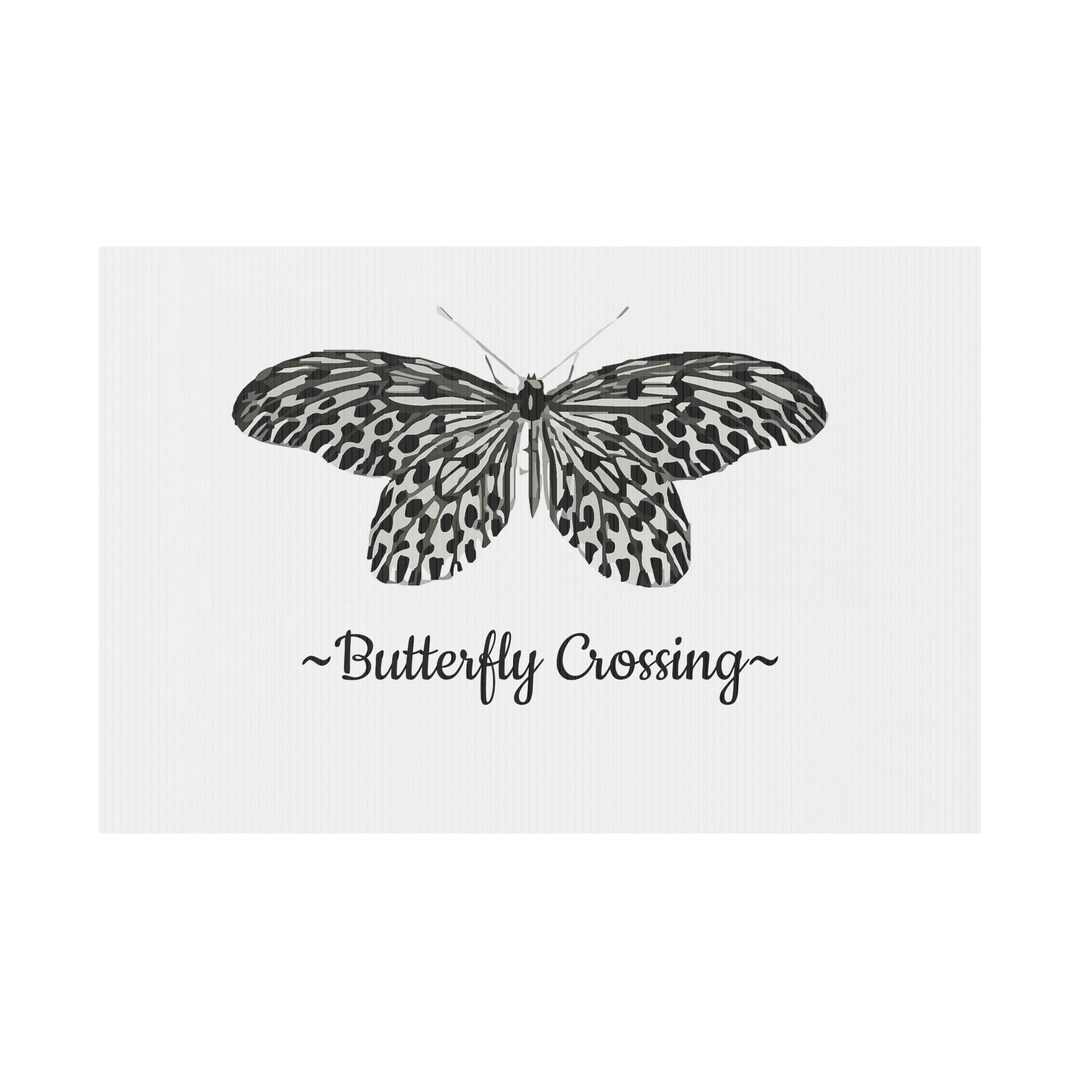 Butterfly Crossing Plastic Yard Sign - Etsy