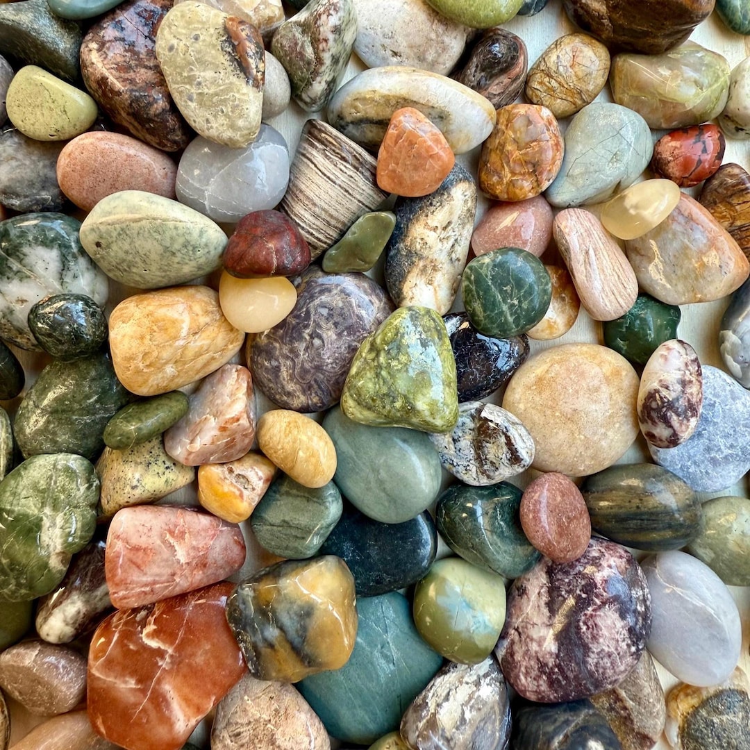 Hand-tumbled Mixed Gemstones: Polished Natural Stones for Crafts ...