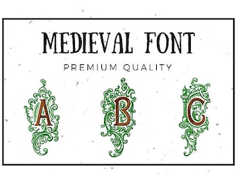 Medieval font | Etsy
