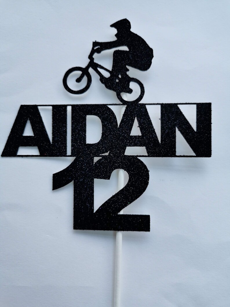 Personalised BMX Bike Cake Topper. Fun Cake Decoration. Happy | Etsy UK