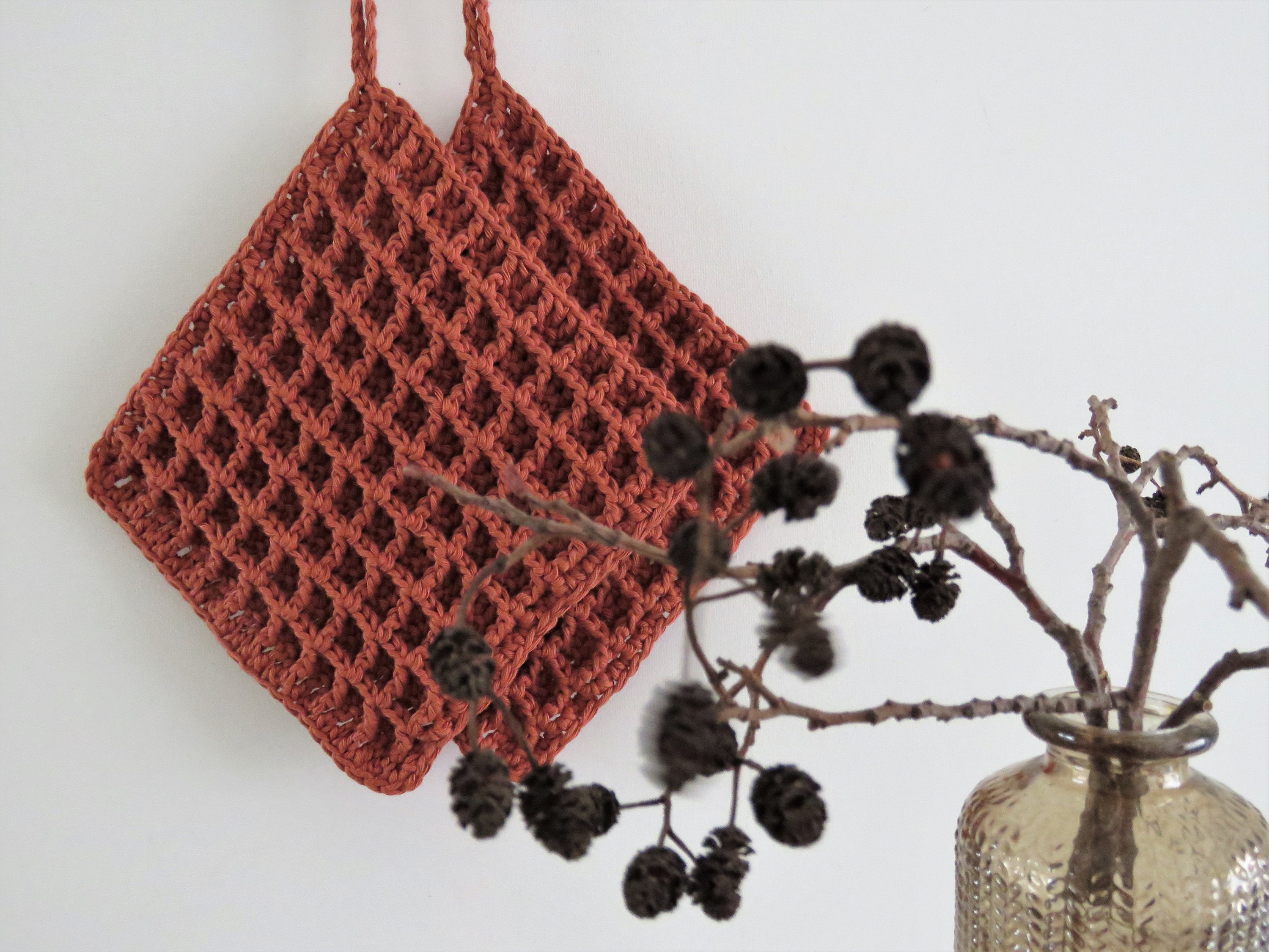 Maniques au crochet lot de 2 pièces - Etsy France