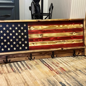 American Flag Coat Rack, USA Coat Rack - Etsy