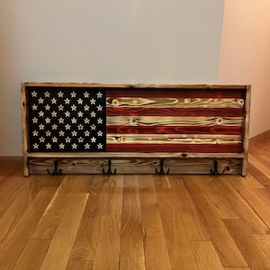American Flag Coat Rack, USA Coat Rack - Etsy