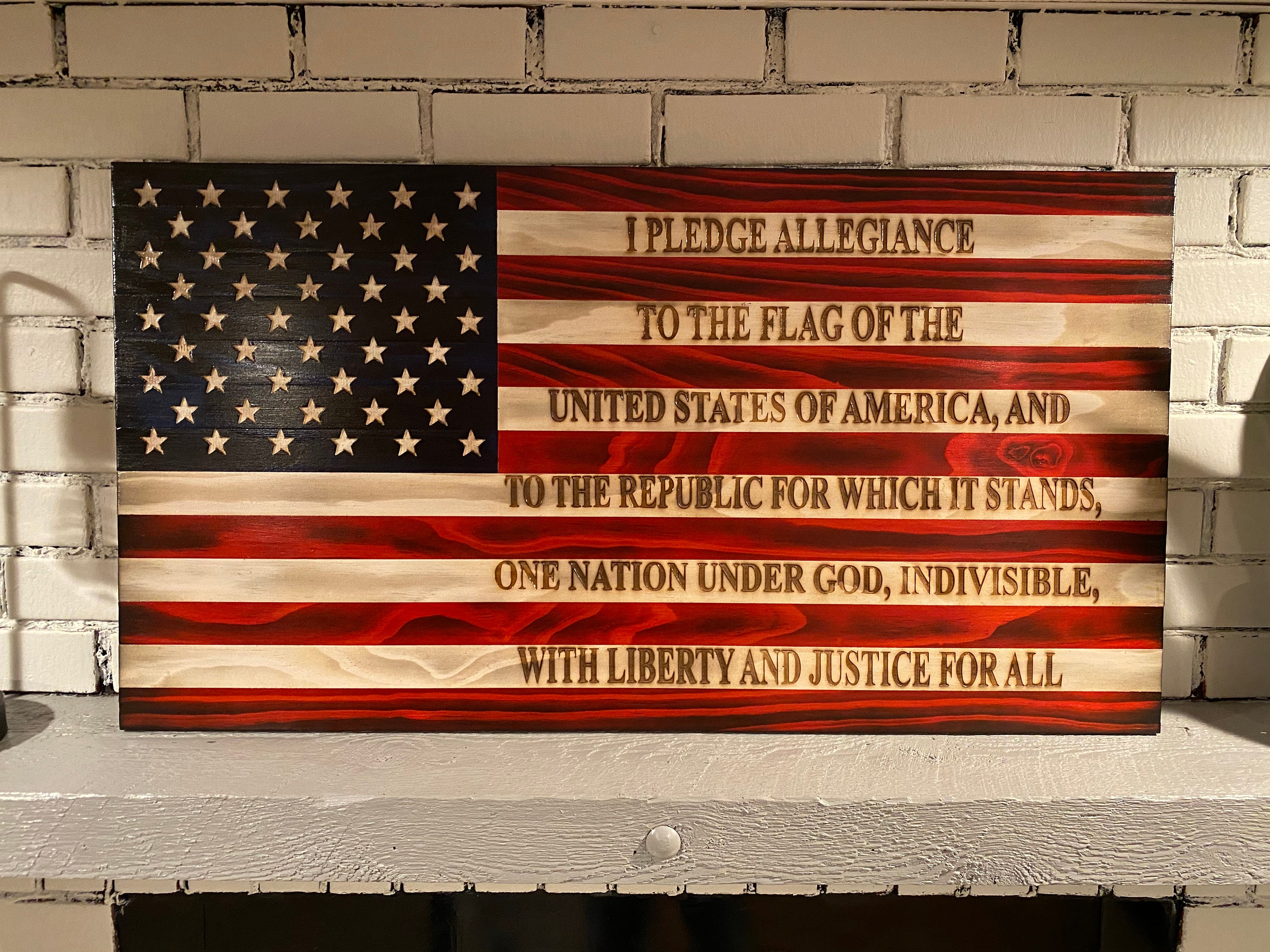 The Original Pledge of Allegiance Flag Subdued American Flag | Etsy