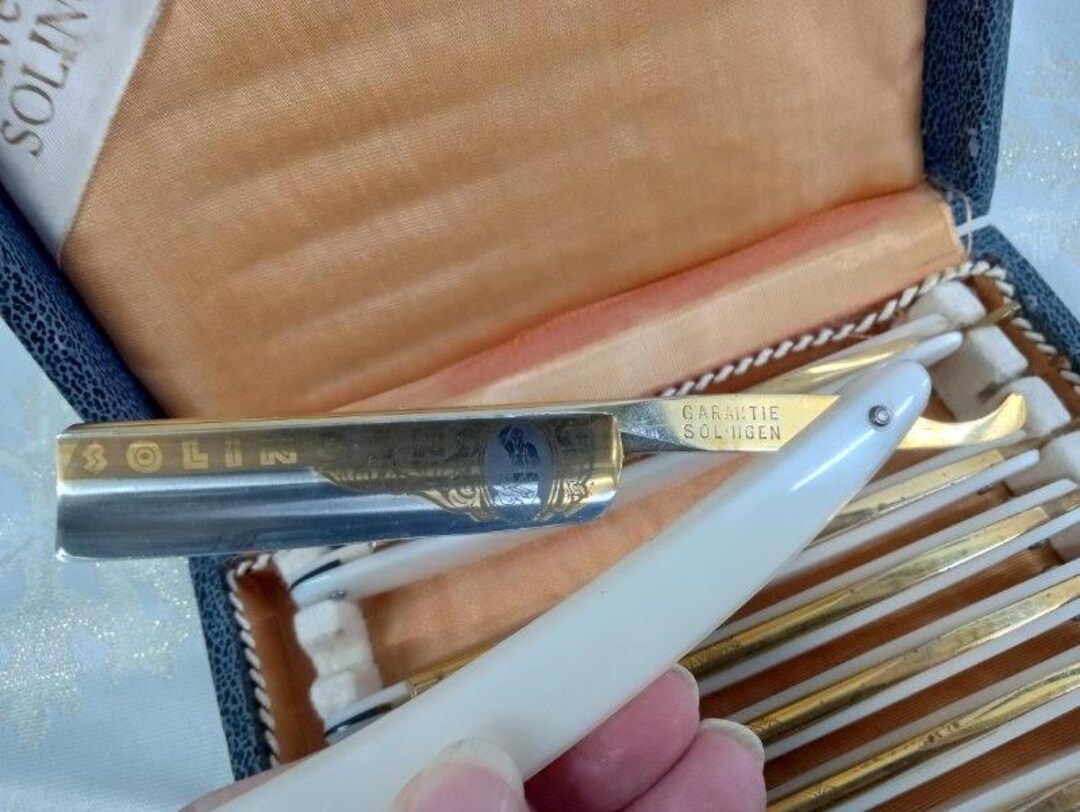 Solingen, Straight Razors, Boxed Set From Germany, Antique - Seven ...
