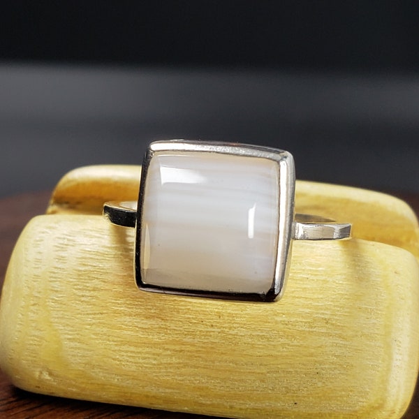 Banded Agate Ring - Etsy