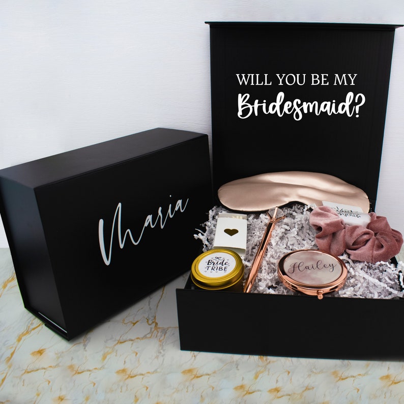 Black Proposal Gift Box Empty Bridesmaid Proposal Gift Box - Etsy