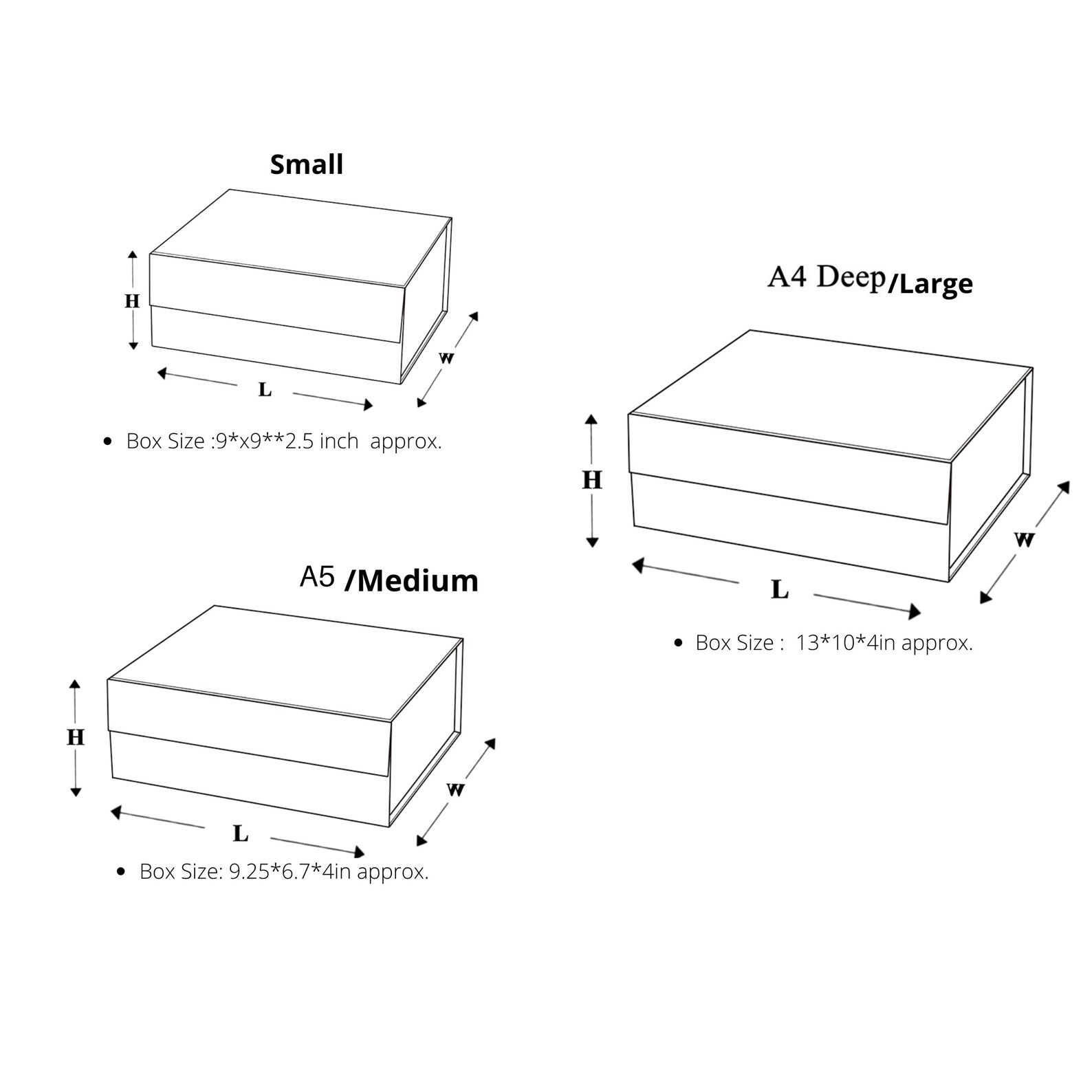 Black Proposal Gift Box Empty Bridesmaid Proposal Gift Box - Etsy