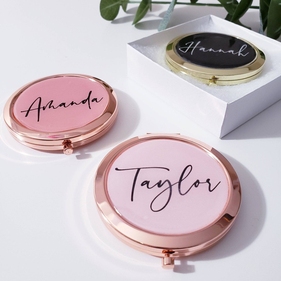 Compact Mirror Favor| Gold Mirror| Compact Mirror Personalized ...