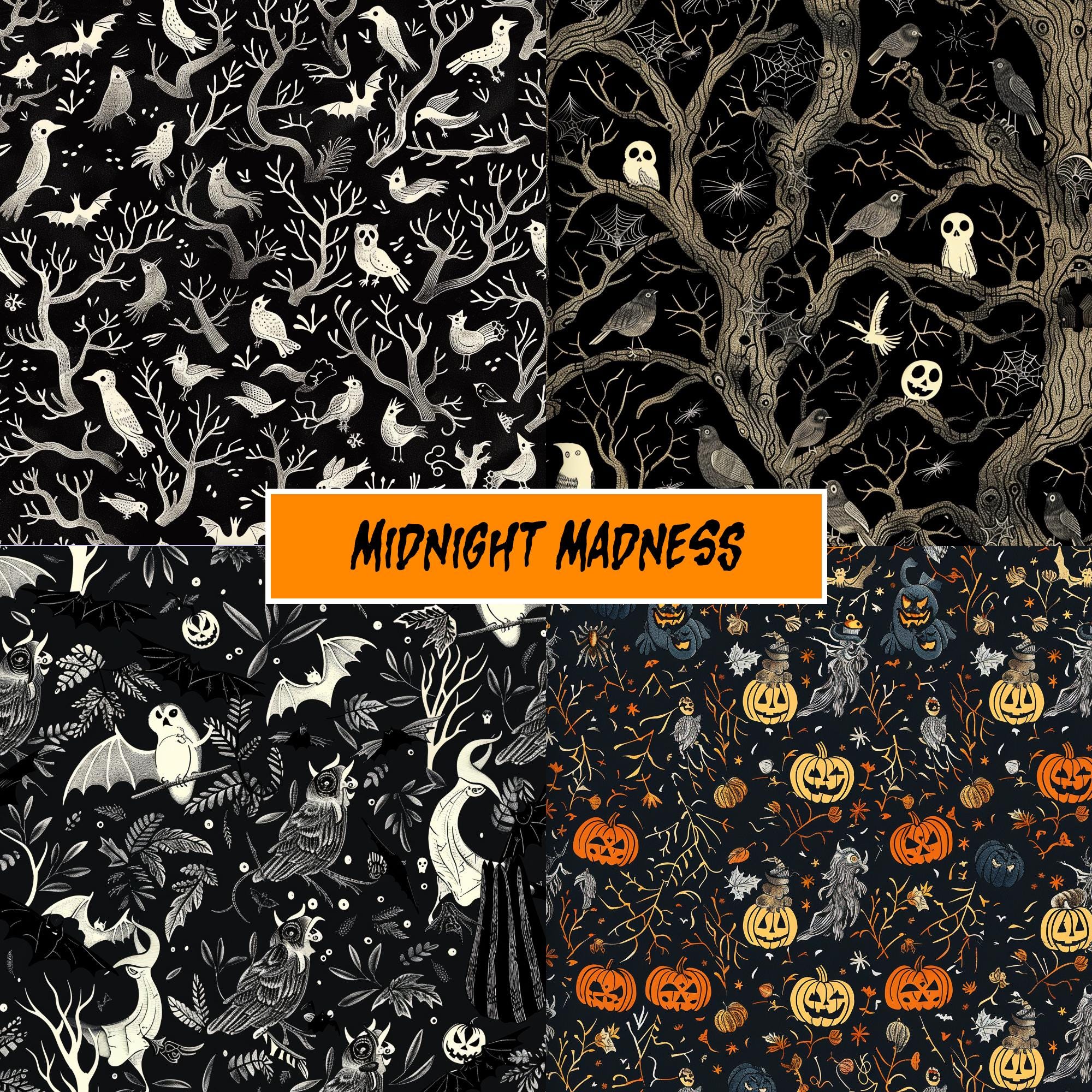 Design Digital Paper, Digital Download, Seamless Pattern, Halloween ...
