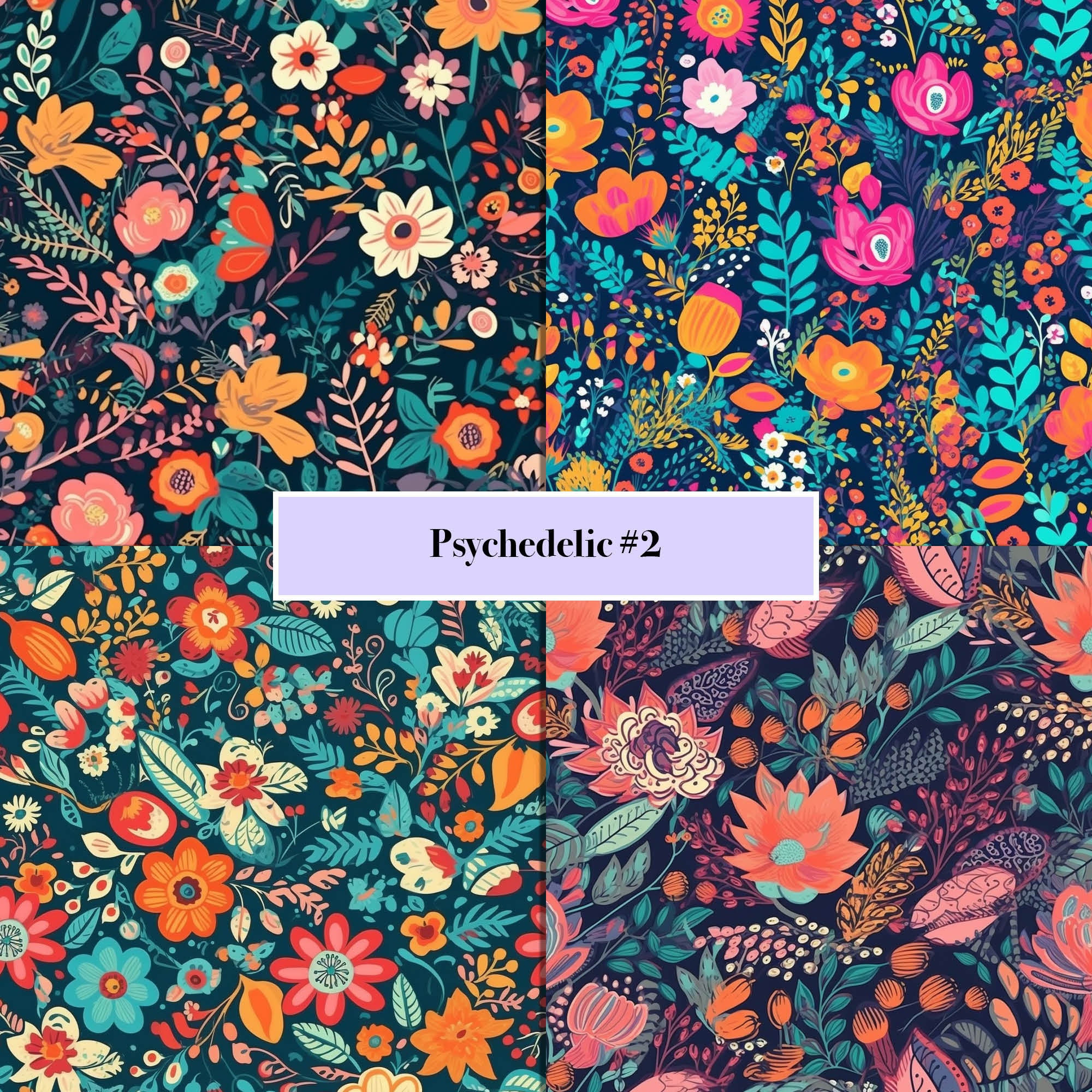 Flowers Digital Paper, Digital Download, Flowers Seamless Pattern ...