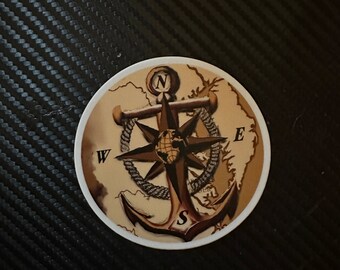 Compass Nautical Star North South East West Vinyl Decal - Etsy