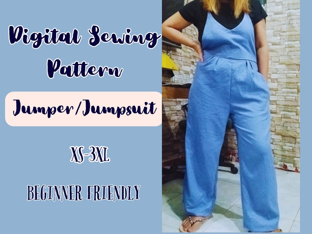 Jumper Pattern, PDF XS-3XL, Tie Back Trendy Loose Backless, Woman ...