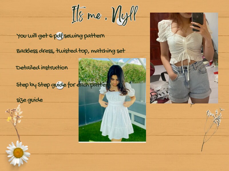 Terno Set, Peplum Top, and Dress Sewing Pattern Teen Fashion PDF 6 ...