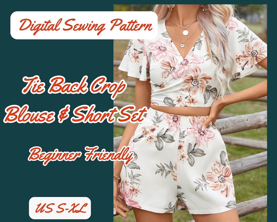 Blouse Sewing Pattern, Butterfly Sleeve, Short Pattern, Woman Terno ...