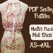 Halter Neck Midi Dress Sewing Pattern: A-line, Hollow Side, Beach Dress ...