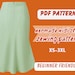 Fishtail Skirt Sewing Pattern: Midi Flare Mermaid Hem (PDF XS-3XL) - Etsy