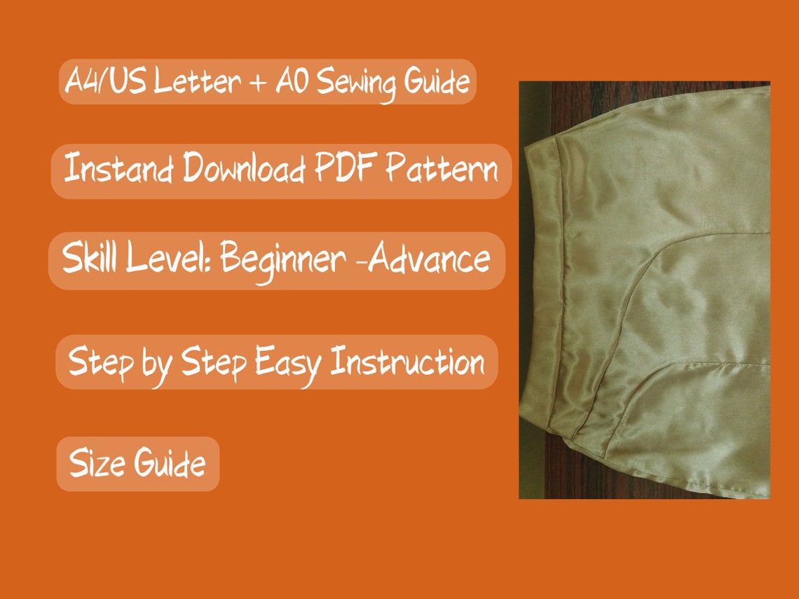 Fishtail Skirt Sewing Pattern: Midi Flare Mermaid Hem (PDF XS-3XL) - Etsy