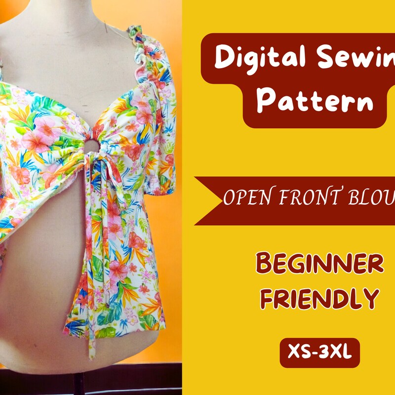 Open Front Blouses - Etsy