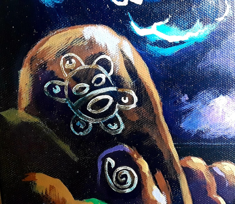 Mermaid Art Taino Art Taino Painting Taino Wall Art Taina Art - Etsy