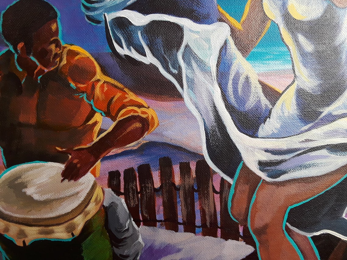 Puerto Rico wall art Puerto Rican Bomba y Plena Latino Art | Etsy