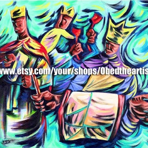 Ritmo Real by Obed Gomez Art Print Three Wise Men Three Kings Art Reyes ...