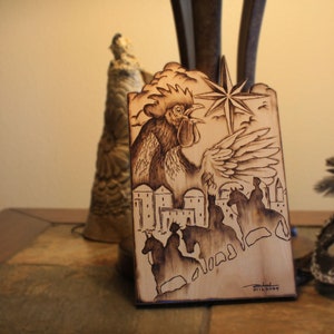 Cantar En Belén Pyrography on Wood Reyes Magos Puerto Rico Three Kings ...