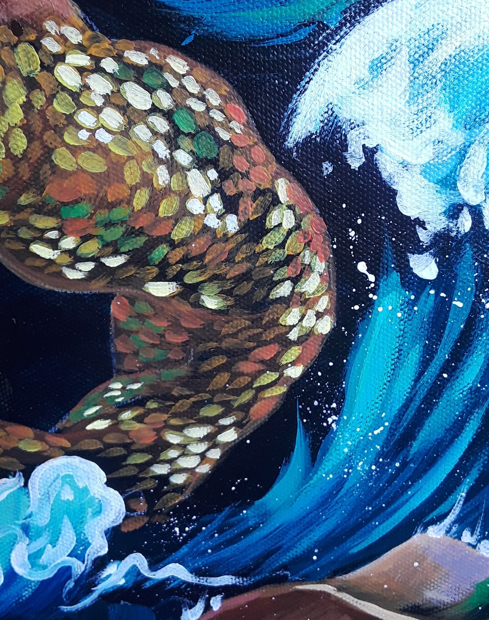 Mermaid Art Taino Art Taino Painting Taino Wall Art Taina Art - Etsy