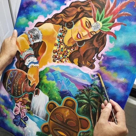 Indigenous Taino Art Latinx Art Women of Color Latina Art - Etsy