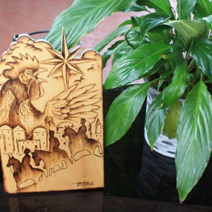 Cantar En Belén Pyrography on Wood Reyes Magos Puerto Rico Three Kings ...