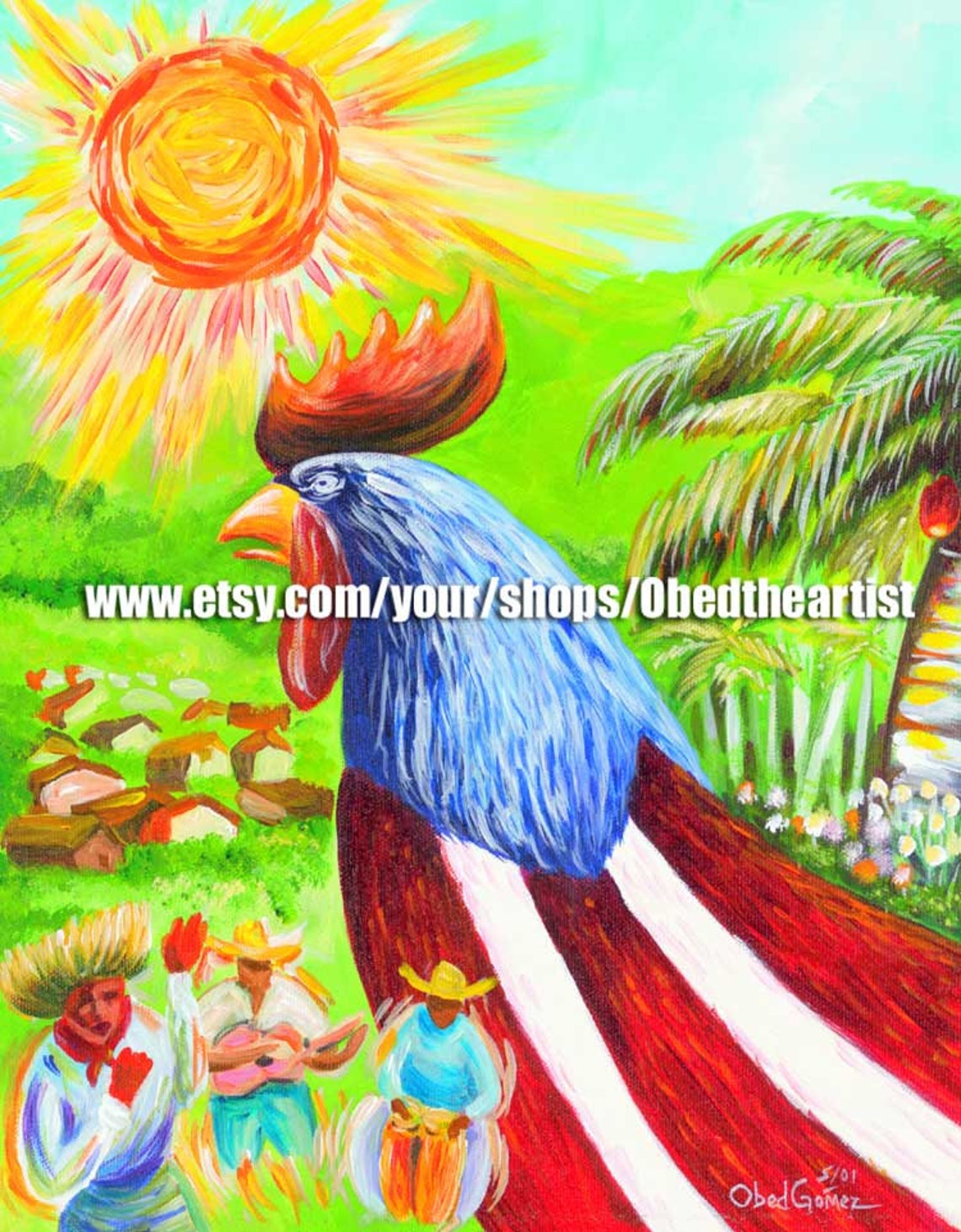 Puerto Rico Art Puerto Rico Wall Art Puerto Rican Artist El - Etsy