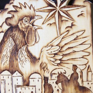 Cantar En Belén Pyrography on Wood Reyes Magos Puerto Rico Three Kings ...