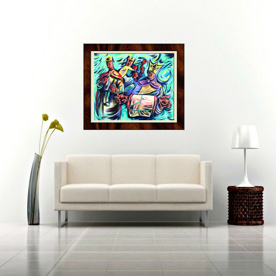 Ritmo Real Large Giclee Print by Obed Gomez Puerto Rican Art Three Wise ...