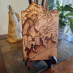 Cantar En Belén Pyrography on Wood Reyes Magos Puerto Rico Three Kings ...