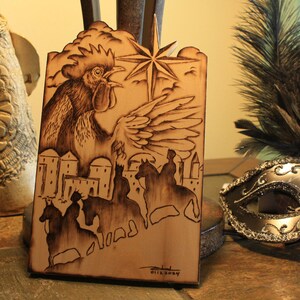 Cantar En Belén Pyrography on Wood Reyes Magos Puerto Rico Three Kings ...