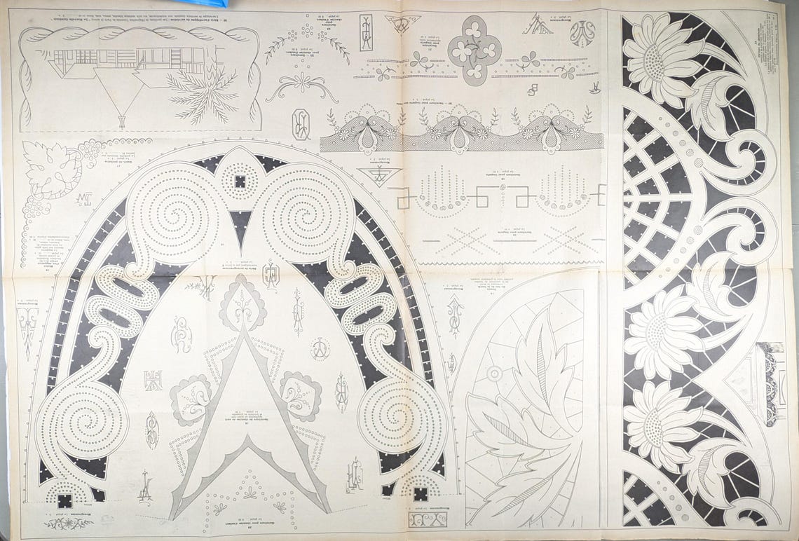 Vintage French Embroidery Mongram Patterns Magazine Le Journal Des ...