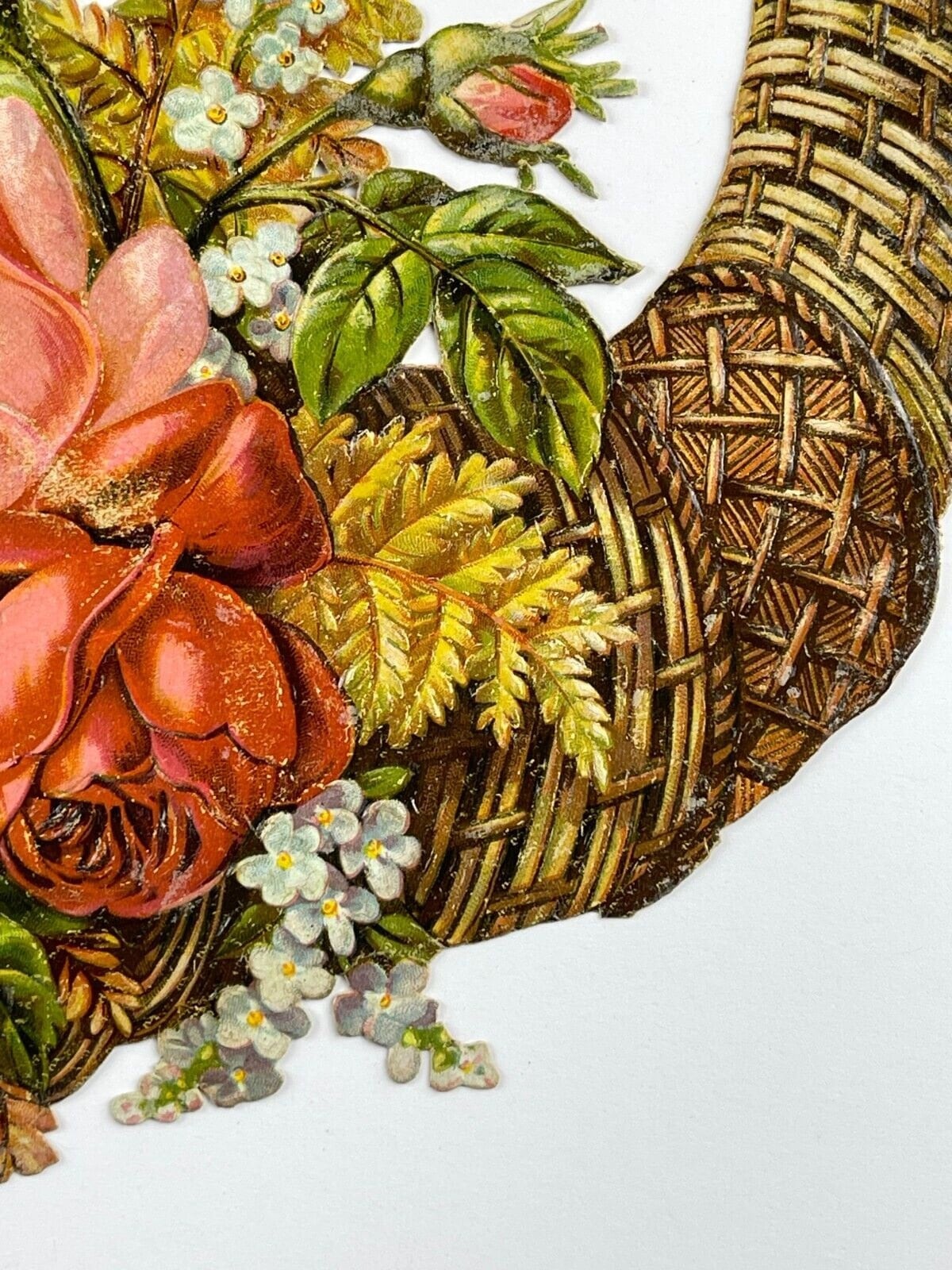 Large Vintage Victorian Die Cut Cornucopia W/ Roses 8 X 6.25 Inches - Etsy