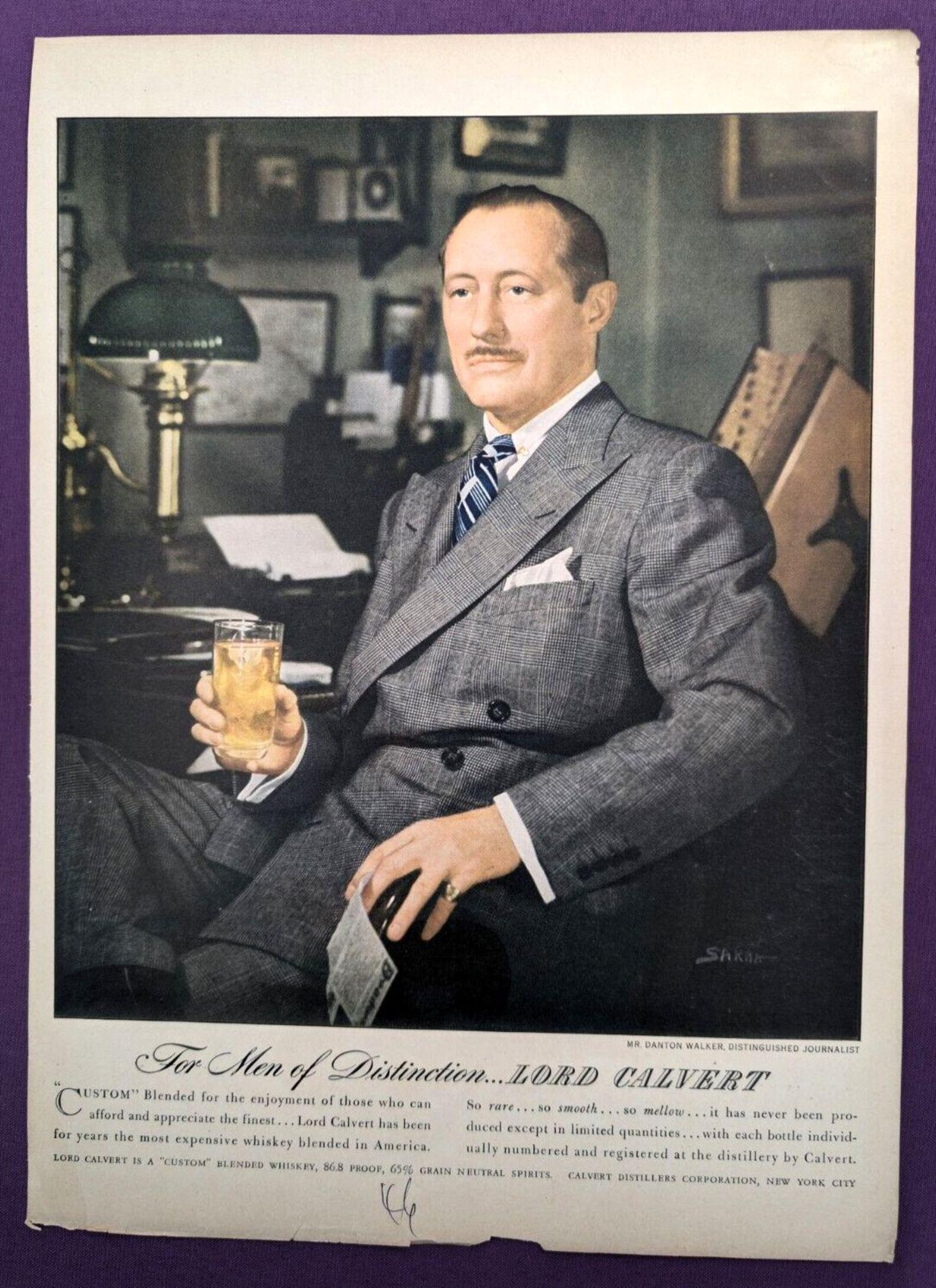 Vtg 7up Magazine Ad Shamrock Leprechaun 1946 Lord Calvert Whiskey on ...