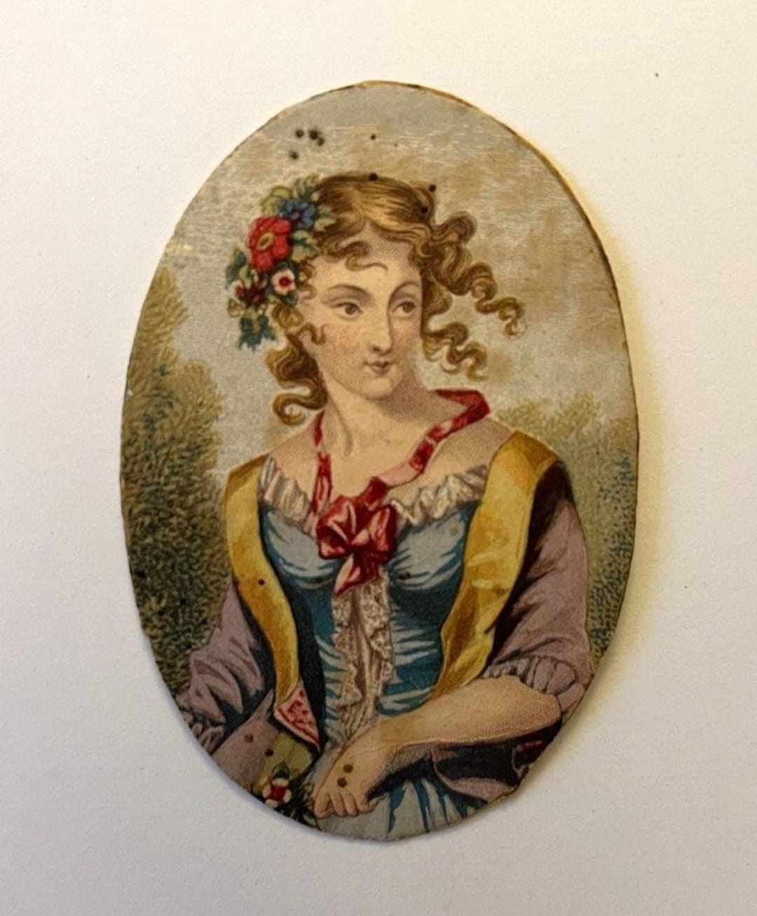 Small Antique Vintage Victorian Lady Die Cut 2.75 X 2 Inches - Etsy